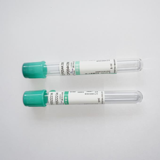 Evacuated Blood Collection Heparin Lithium Tube 3ml / 5ml / 10ml With ...