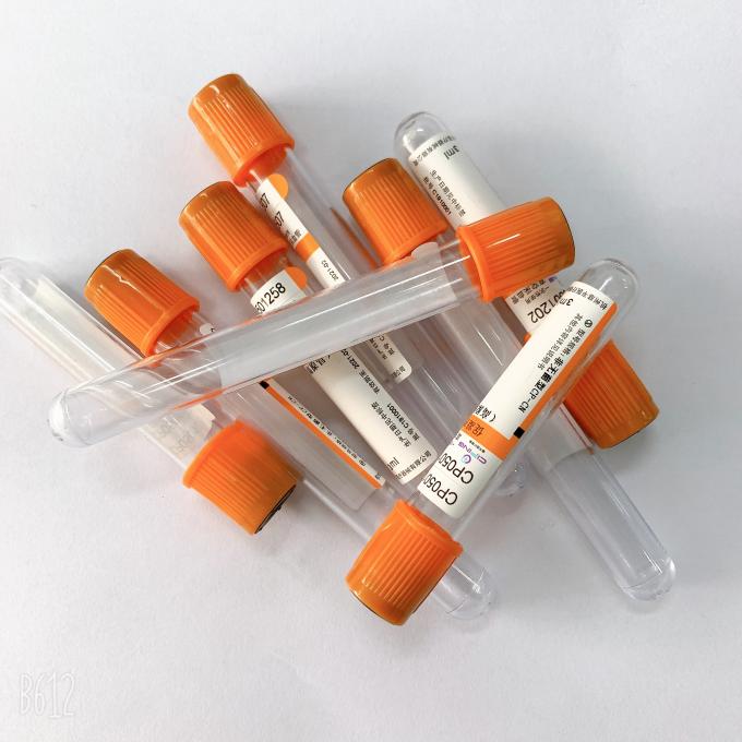 Coagulation Sample Collection Test Tube Orange Clot Activator Tube