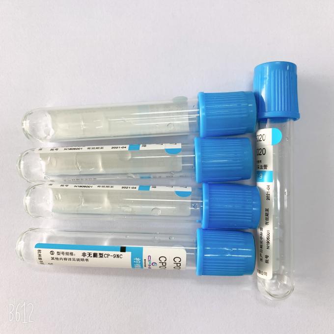 Plasma Separator PT Tubes Accurate Ratio Vacuum Blood Collection Tube