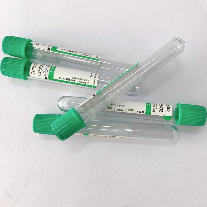 Medical Green Cap Lithium Heparin Tube Vacuum Blood Collection Tube