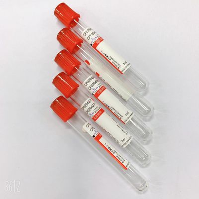 Hospital Medical Plain Blood Collection Tube With Red Top